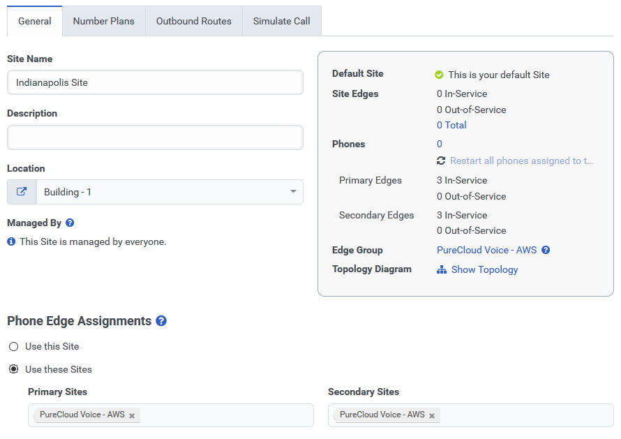 Cree un sitio bajo BYOC Cloud - Genesys Cloud Centro de recursos