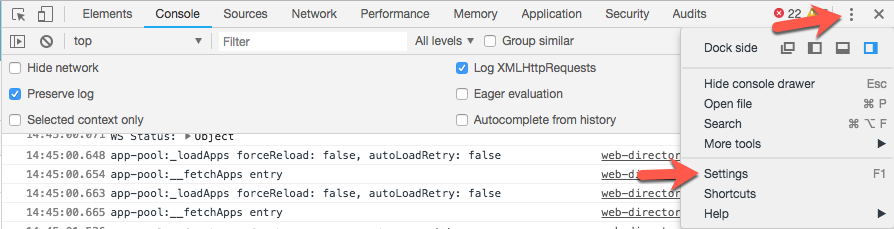 Reunir registros de Chrome consola - Genesys Cloud Centro de recursos