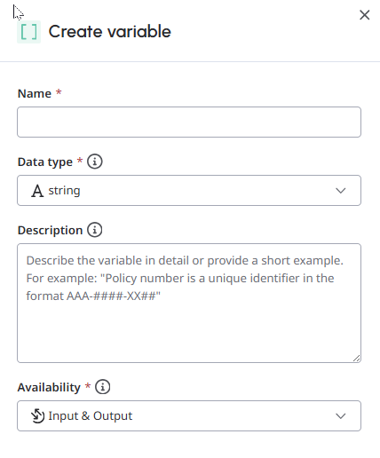 Variables en las guías - Genesys Cloud Resource Center